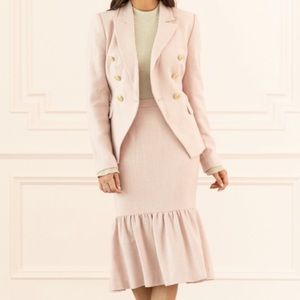 Rachel Parcell | Skirts | Rachel Parcell Pink Herringbone Skirt | Poshmark